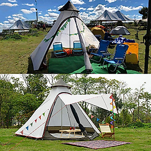 12'x10'x8'Dome Camping Tent 5-6 Person 4 Season Double Layers Waterproof Anti-UV Windproof Tents Family Outdoor Camping Tent(white)