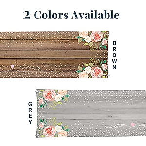Let's Make Memories Personalized Rustic Floral Celebration Banner - Farmhouse Style - 6ft - Brown