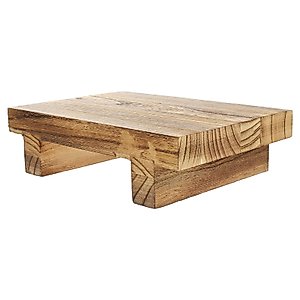 LUOZZY Wood Step Stool Portable Rectangle Bed Stool Small Step Ladder for Kitchen & Bathroom Foot Rest Stool Under Desk