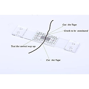 Concrete Crack Monitor, Crack Monitoring Record Standard Tell-Tale Crack Monitor for the Standard and Corner Tell-Tale (`1PC)