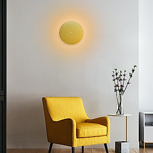 SKIVTGLAMP 9.84″Iron Wall Sconce Rechargeable Battery Operated LED IR Sensor Wall Lamp, No Drilling Cordless Farmhouse Grind Arenaceous Paint for Rustic Backlight Leaning Customizable (Golden)