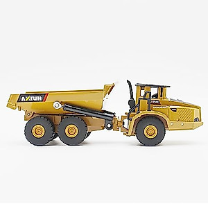 Dollox Die-cast Articulated Dump Truck Toys 1/50 Metal Heavy Duty Construction Vehicle Toys Articulated Dump Truck Engineering Vehicle Model Collection Alloy Truck Decoration Toy Gift for Kids