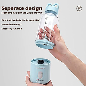 Eshwb Portable Blender,Personal Blender for Shakes and Smoothies, Mini Blender USB Rechargeable with 6 Blades, Handheld Blender for Sports Travel and Outdoors (Blue)