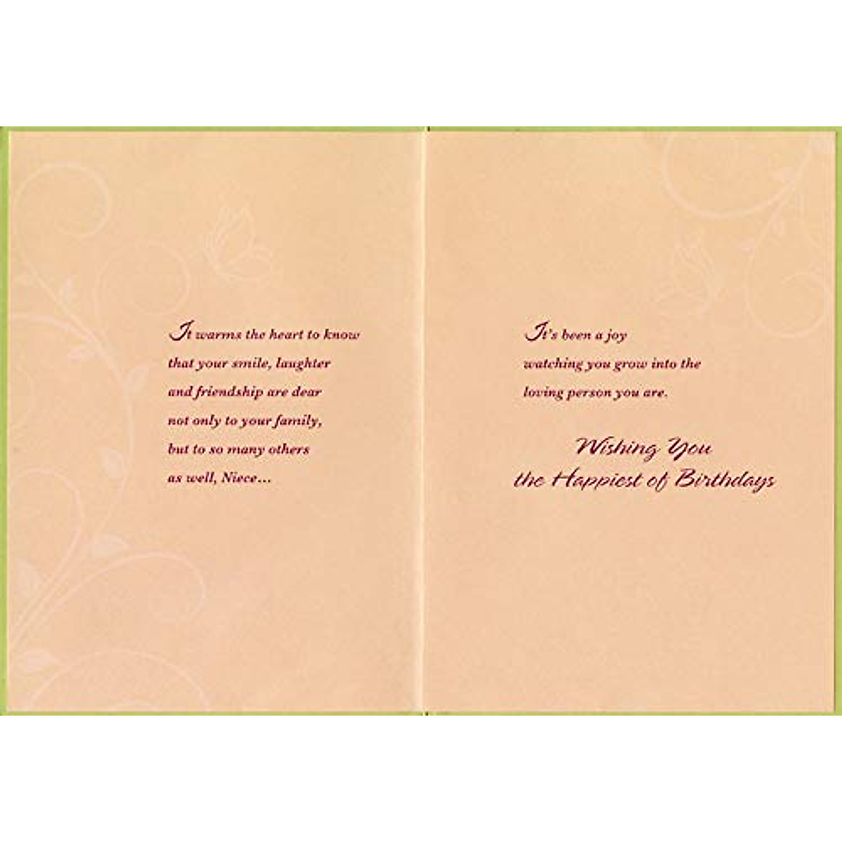 Designer Greetings Butterfly with Sparkling Glitter Accents on Green Niece Birthday Card