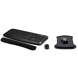 HP Wireless Keyboard and Mouse 300 PC Accessories Bundle with Waverest Gel Pads and Micro Bluetooth Speaker with Professional Sound, Built-in Mic and Remote Selfie Shutter