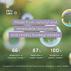 Dirty Labs | Laundry Detergent Sampler Kit | Signature, Murasaki & Free & Clear | 3x 32 Loads | Hyper-Concentrated | High Efficiency & Standard Machine Washing | Nontoxic, Biodegradable