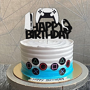 Video Game Cake Toppers Game Cake Decoration with Glitter Game for Video Game themed Party