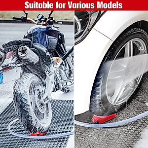 4 Pcs Car Hose Guide, Tire Hose Roller for Car Washing, Detailing Tire Hose Guide Preventing Pressure Washer Hose Stuck Under The Wheels, Plastic Wash Tool to Avoid Snagging(Red)