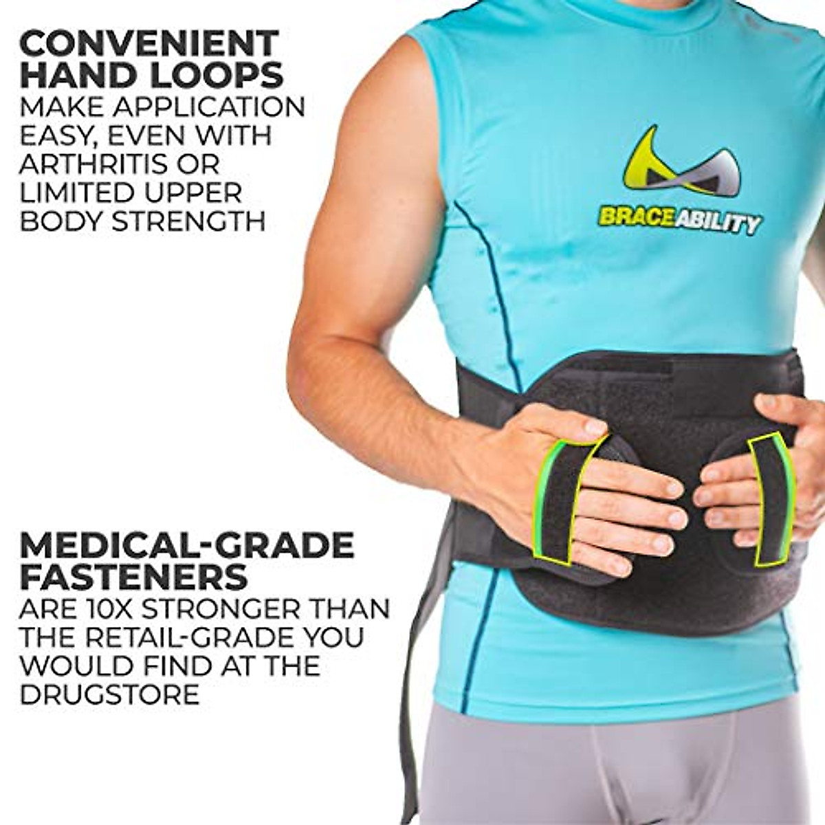 BraceAbility LSO Back Brace for Herniated, Degenerative & Bulging Disc Pain Relief, Sciatica, Spine Stenosis | Medical Lumbar Support Device for Post Surgery & Fractures with Hot/Cold Therapy (M)