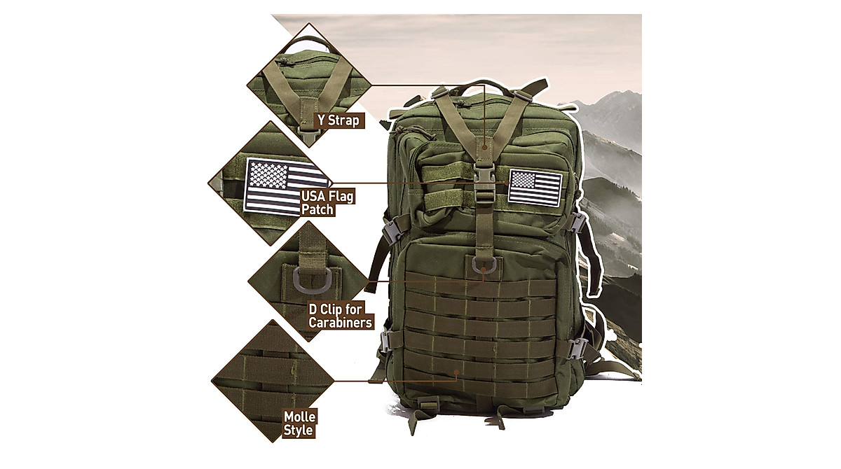 50L Tactical Bug Out Backpack - Survival Essentials