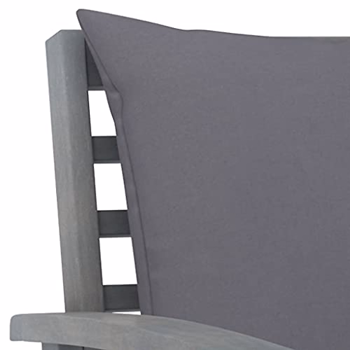 Outdoor Chair Mid Century Design Comfortable Armchair for Porch, Patio, Lawn, Garden, Backyard, Deck,Patio Chairs 2 pcs with Dark Gray Cushions Solid Acacia Wood,Fast Delivery