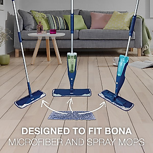 Bona Microfiber Dusting Pad, for Hardwood and Hard-Surface Floors, fits Bona Family of Mops