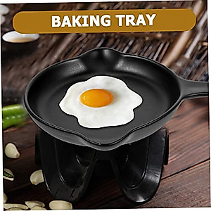Alipis Ceramic Bakeware Mini Loaf Baking Pans Mini Oven Bread Oven Grill Pans Pancake Maker Bakeware with Handles Handle Baking Dish Cheese Ceramic Pan with Handle Fruit Omelette Plate