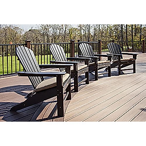 Trex Outdoor Furniture Yacht Club Shellback Adirondack Chair in Charcoal Black