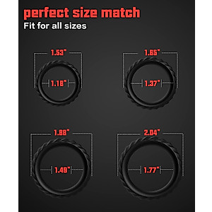 Dovelo Silicone Penis Rings kit, 4 Different Sizes Cock Rings for Men Sex Toy, Adult Sex Toys & Games