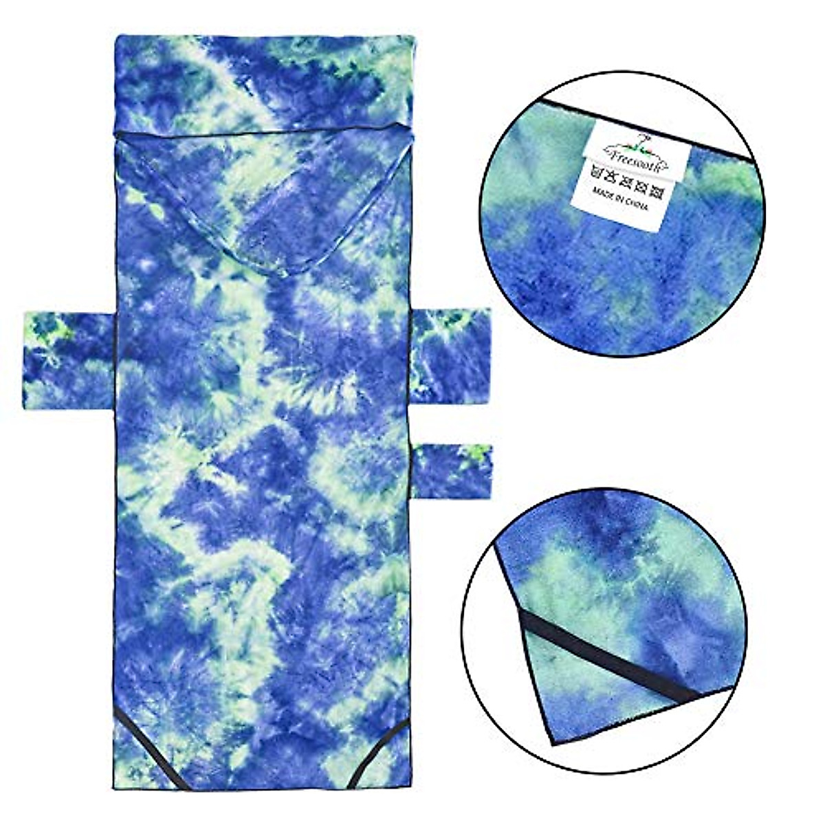 Freesooth Beach Chair Cover, Lounge Chair Covers with Side Pockets 86.5" x 30.5" Lounge Chair Towels for Summer Beach Outdoor Tanning Chair Cover