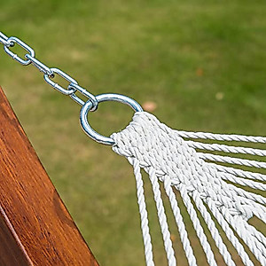 HARBOURSIDE 12FT Quilted Hammock with Spreader Bar, 2 Person Double Hammock with Pillow and Chains, Hammock for Indoor Outdoor, Bedroom Patio, 450 lbs Capacity，Black Stripe