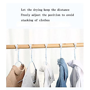 JCYUANI 40Pcs Hanger Hook Anti-Slip Silicone Fixing Buckle Used to Prevent The Clothes Rack from Being Bown Off by The Wind Any Sape of Cothes Drying Rod Can be Used