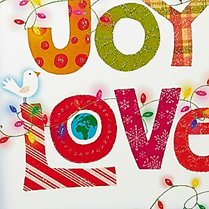 Hallmark UNICEF Boxed Christmas Cards, Peace Joy Love Lettering (12 Cards and 13 Envelopes) (1XPX2015)