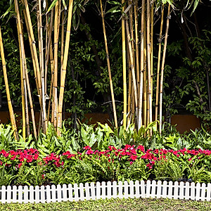 5pcs Christmas Tree Fence White Garden Fence Patio 7.8×19.6inches Yard Fencing Border Flower Plants Tree Guard Lawn Gate Xmas Tree Wedding Party Decoration