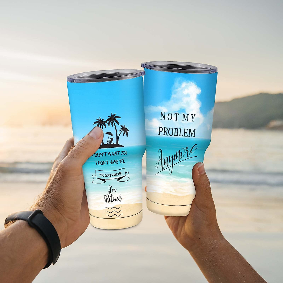 Retirement Gifts for Women, Happy Retirement Travel Tumbler Cup, Retired Gifts for Women Coworker, Vacuum Insulated Stainless Steel Tumbler With Lid 30oz