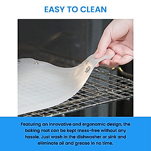 Grand Fusion 2 in 1 Silicone Baking Mat, Corner Clip for Leak Proof Baking Pan or Unclip for Flat Baking Sheet Liner, 11.8 x 15.75 in. BPA-Free and Non-Stick. Chef's Essentials. Pack of 1