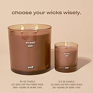 Snif Sweet Ash Scented Candle, 50oz