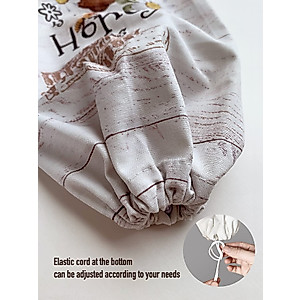 Hglian Farmhouse Plastic Bag Holder Dispenser and Honey Home Grocery shopping bags Storage saver Organizer