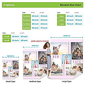 Zivodoon Mothers Day Blanket Gifts, Personalized Mothers Day Best Gifts, Birthday Gifts for Women, Mothers Day Best Gifts from Daughter, Mothers Day Personalized Gifts for Mom, Custom Blanket