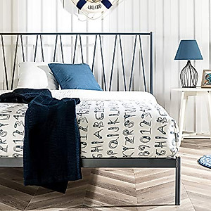 ZINUS Olga Metal Platform Bed Frame / Mattress Foundation / Slat Support / No Box Spring Needed / Easy Assembly, Full