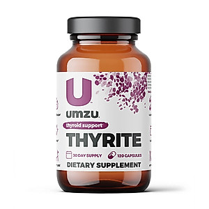 UMZU Thyrite - Supports Thyroid Health & Energy - with Magnesium, Zinc, Copper, Iodine & Selenium - 30 Day Supply - 120 Capsules