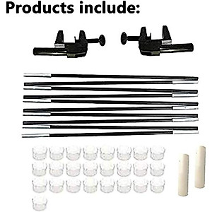 Pakoula Balloon Arch Kit Plastic Balloon Column Stands with Bases,Balloon Arch Stand Adjustable For Different Table Sizes Birthday, Wedding, Christmas, Graduation,And Welcome Home Party Decorations (black)
