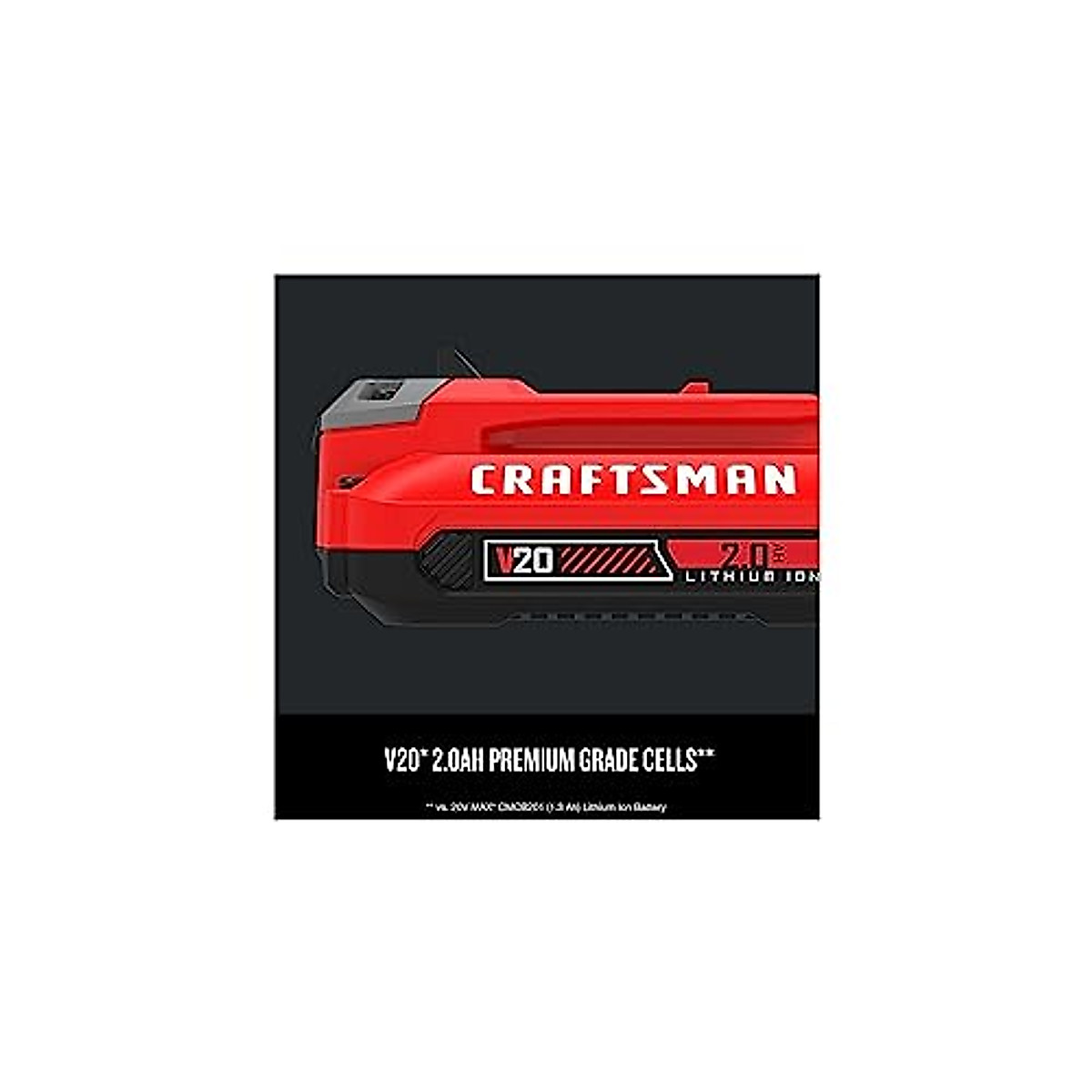 CRAFTSMAN V20 Battery, 2.0 Ah, Lithium Ion Battery (CMCB202)