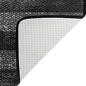 4th of July American Flag Area Rug Black Grunge USA Flag Polyester Carpet Rugs Floor Mat for Living Dining Dorm Room Bedroom Home Decor 36"×24"