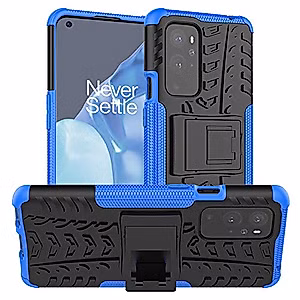 Yiakeng OnePlus 9 Pro Case, 1+9 Pro Cases, Shockproof Silicone Protective with Kickstand Hard Phone Cover for OnePlus 9 Pro (Blue)
