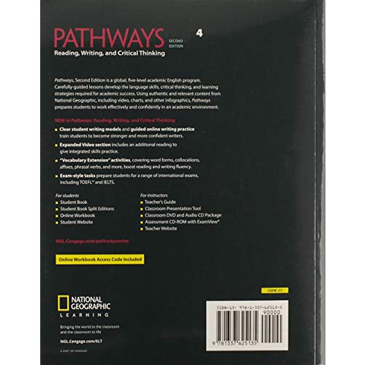 Bundle: Pathways: Reading, Writing, and Critical Thinking 4: 2nd Student Edition + Online Workbook (1-year access)