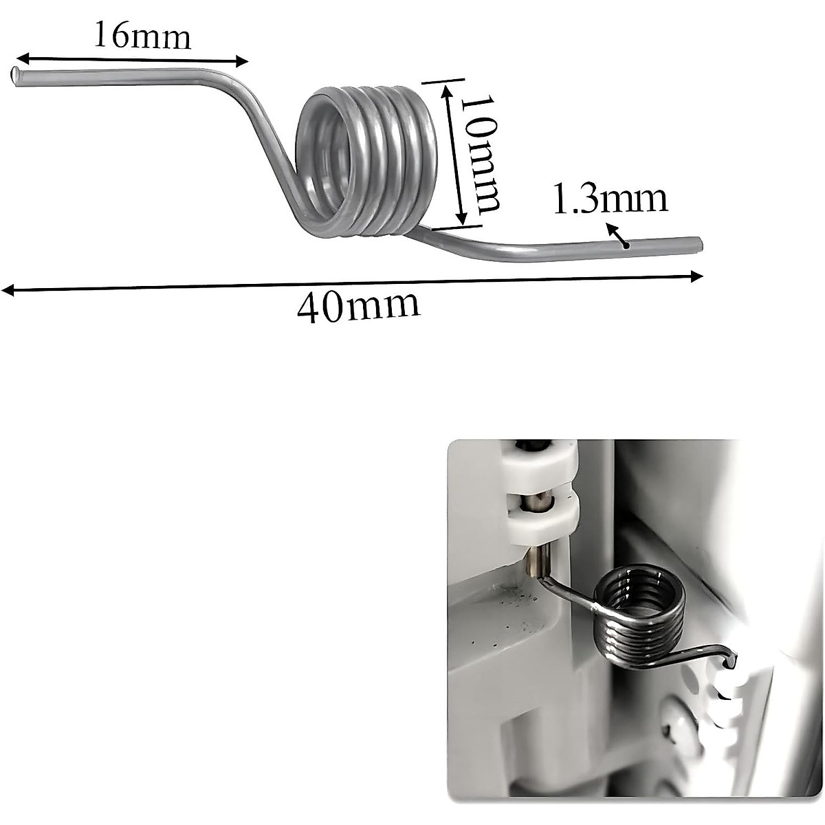 DUODUO 2 pack refrigerator French door counterclockwise wrapped spring new advanced heavy-duty replacement repair new compatible with LG/Kenmore LFX28978SB/02, LFX28978ST/01, LFX28978ST/02