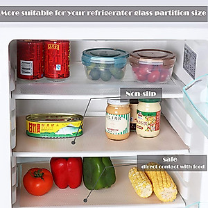 Bloss 6 PCS Shelf Mats Refrigerator Liners, Refrigerator Pads Can Be Cut Fridge Mats Drawer Table Placemats for Home/Kitchen – Clear, 11.4 x 17.7 Inch