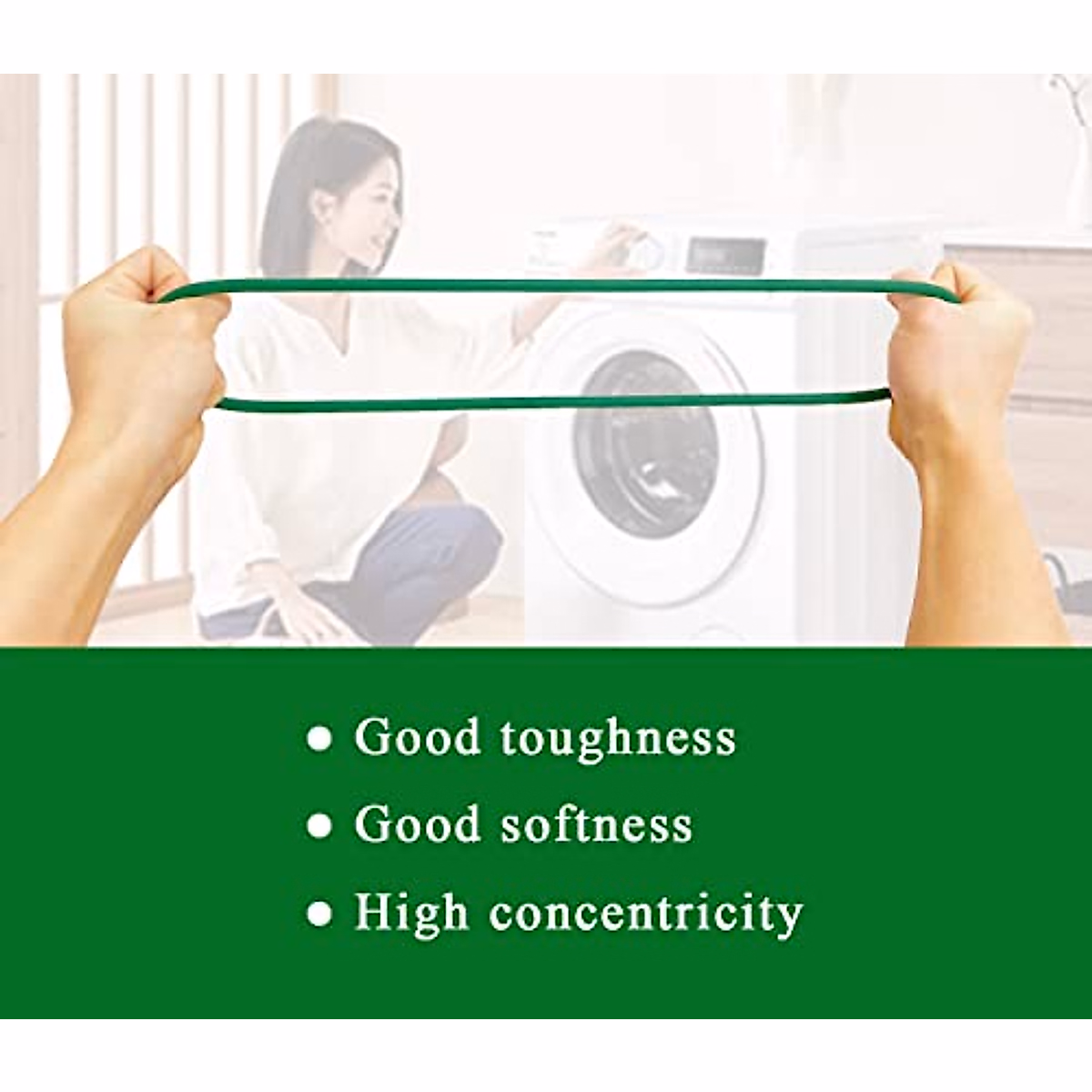 Seamless Portable Compact Dryer Blower Fan Belt Compatible with Euhomy CD-13 (3.4 Cu.ft/3.5 Cu.ft Dryer), Mini Dryer Blower Fan Belt