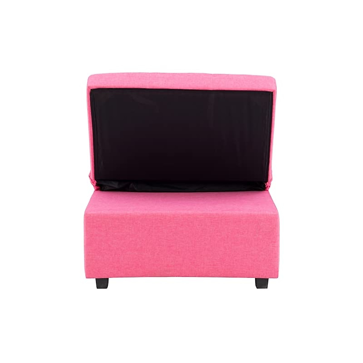 Powell Furniture Linon Boone Upholstered Convertible Sofa Bed in Hot Pink