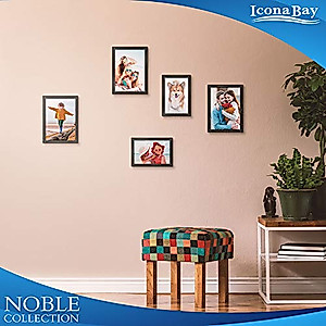 Icona Bay 5x7 Black Picture Frame, Modern Professional Frame, Noble Collection