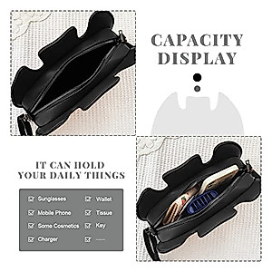 KUANG! Novelty Bat Little Devil Shaped Tote Shoulder Bag Kids Purse Halloween Fashion Dark Punk Style Handbags for Party