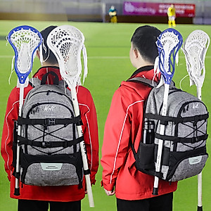 WOLT | Lacrosse Bag-Lacrosse Backpack with Two Sticks Holder-Large Field Hockey Bag Holds All Lacrosse Gears