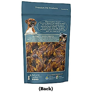 Pawstruck Natural Knee Cap Dog Bones Pet Food, 10-Pack Dog Treats for Aggressive Chewers, Low Fat and High Protein Dental Chews, Beef Flavor, Long Lasting and Calming Rawhide Alternatives, 1.34 Kg