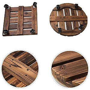 Plant Caddy Square Plastic Plant Pot Trolley Large Plant Pot Mover Dolly Garden Flower Pot Stand On Wheels Heavy Duty Plant Pot Caddy On Wheels Plant Pot Saucers With Wheels And Drainage Holes Indoor