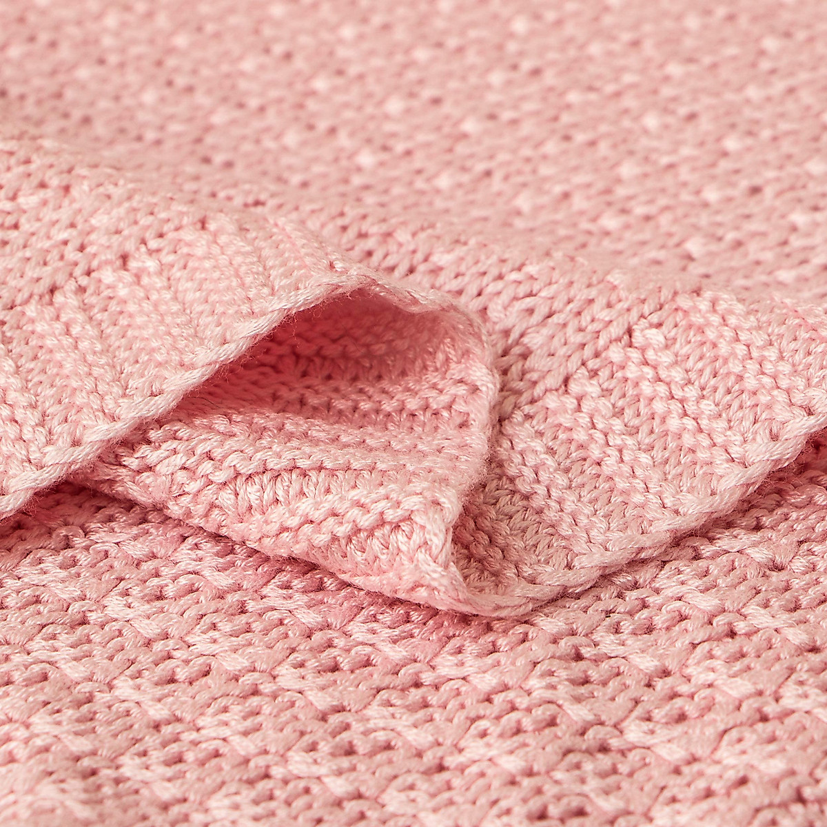 NTBAY Cooling Baby Blanket - Cable Knit Toddler Blanket - Rayon Derived from Bamboo, Soft and Breathable 30x40 Blanket, 30x40 Inches, Pink