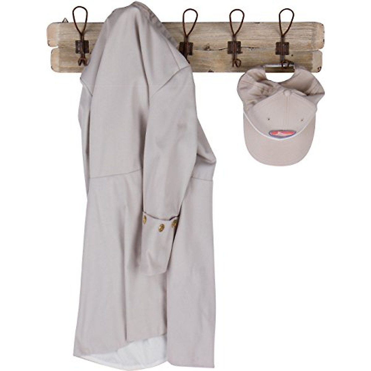 26" Wall Mount Wooden 5 Hook Rack - Vintage Style - by Trademark Innovations