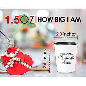 Bubble Hugs Physicist Shot Glass 1.5 oz - This Is a Physicist - Graduation Physics Student Physics Lover Scientist Researcher Lab College