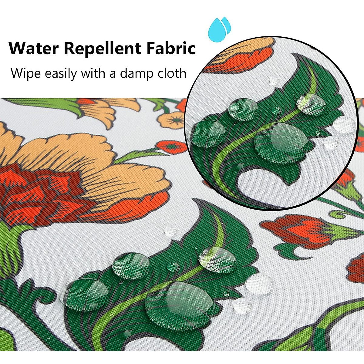 EHouseHome Patio Chair Seat Cushion Covers,Washable UV Resistant Slip Covers Replacement,Waterproof Outdoor Furniture Cushion Pillow Seat Cover for Couch,Garden,Sofa,22"×22"×4"(4 Covers Only,Babala)