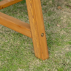 Outsunny 2 Seater Outdoor Swing Loveseat with Canopy and Hanging Chains, Patio Swing Chair, Wooden Porch Swing Glider, for Garden, Poolside, Backyard